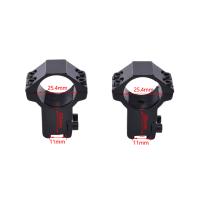 China 25.4mm Tube Diameter High Riser Scope Mount Double Ring in Aluminium for Long-Lasting for sale
