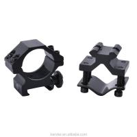 China 25.4mm Aluminum Alloy Detachable Dual Ring Mount for Black Flashlight and 100g Weight for sale