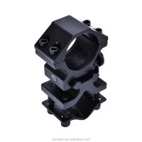 China 25.4mm Aluminum Alloy Detachable Dual Ring Mount for Black Flashlight and 100g Weight for sale