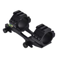 China Tactical Dual Scope Mount Ring with Bubble Level 40mm Offset Fits 21mm Picatinny Rail for sale