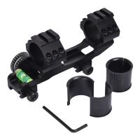 China Tactical Dual Scope Mount Ring with Bubble Level 40mm Offset Fits 21mm Picatinny Rail for sale