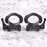China 1 inch Medium Steel Quick Release Sight Rings Scope Mounts Black Coated Durable Finish for sale