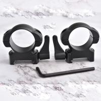 China 1 inch Medium Steel Quick Release Sight Rings Scope Mounts Black Coated Durable Finish for sale