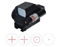 China 82mm Length Matte Black 1X22X33 Tactical Red and Green Reflex Sight with Red Laser for sale