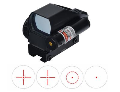 China 82mm Length Matte Black 1X22X33 Tactical Red and Green Reflex Sight with Red Laser for sale