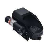 China 82mm Length Matte Black 1X22X33 Tactical Red and Green Reflex Sight with Red Laser for sale