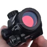 China 1x Mini Red Dot Sight for Hunting Illumination 6 Levels Red Push Botton Type for sale