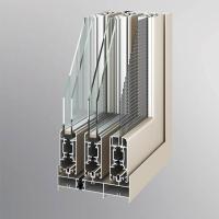 China Thermal Break 3 Track Aluminium Sliding Windows With Smooth Lines And Clear Ridges for sale
