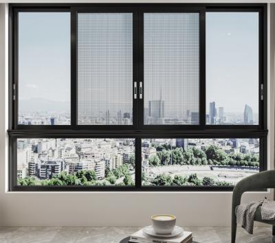 China High And Low Rail 6063 Aluminium Sliding Windows With Bearing Pulley for sale