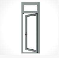 China Large Wall Thickness External Aluminum Swing Doors Waterproof Heat Insulation for sale