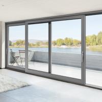 China Heavy Three Track Aluminum Sliding Doors 10mm Hollow Glass Door for sale