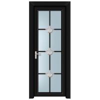 China Sound Insulation Aluminum Bathroom Doors Swing Tempered Glass Door for sale