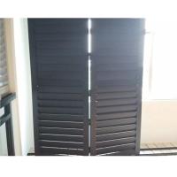 China Exterior 6063 Aluminium Louvered Swing Hinged Door For Office for sale