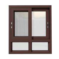 China Two Track Aluminium Sliding Windows Soundproof 1.0x1.0m Grey for sale