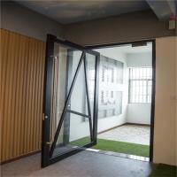 China Modern Aluminum Glass Pivot Front Door Commercial Floor Spring System for sale