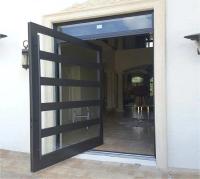 China Modern Aluminum Glass Pivot Front Door Commercial Floor Spring System for sale