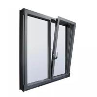 China Custom 1.5mm Aluminum Tilt And Turn Windows Hurricane Impact Thermal for sale