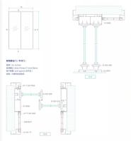 China Minimalist System Aluminum Sliding Doors Two Track Single Glass Double Rail Hanging for sale