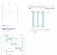China Slanted Edge Three Track Single Glass Aluminum Sliding Doors Triple Linkage for sale
