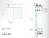 China 1.5mm Three Track Aluminium Sliding Windows Deep Grey Frame Non Broken Bridge for sale