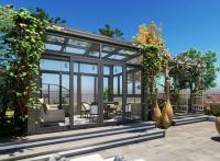China 6063 Aluminum Frame Season Outdoor Glass Room Glass Houses Sun House for sale