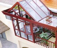 China 1.5mm ISO Aluminum Sun Room Design Winter Garden Glass Room House Balcony KLUK for sale