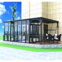 China 1.4mm Small Sunroom Aluminum Frame Prefabricated Glass House for sale