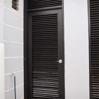 China 1.2mm Black Color Internal Window Louvres Shutters Toughened Terrace European Style for sale