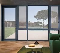 China Two Track Flush Casement French Doors , Waterproof Aluminum Hinged Screen Doors for sale
