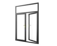 China Two Track Flush Casement French Doors , Waterproof Aluminum Hinged Screen Doors for sale