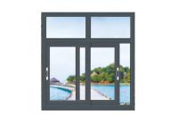 China Two Track Aluminium Sliding Windows With Mosquito Net Heat Insulated Glass for sale