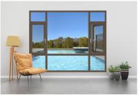 China Interior Aluminium Casement Windows Slide And Fold Open Natural Anodised for sale