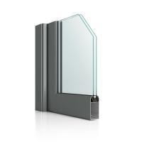 China Single Hinged Glass Aluminum Bathroom Doors Vertical Casement Hollow Glass for sale