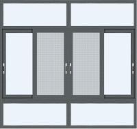 China KLUK Aluminum Sliding Windows, Triple Track Patio Windows for sale