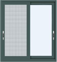 China KLUK Aluminum Sliding Windows, Triple Track Patio Windows for sale
