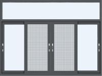 China KLUK Aluminum Sliding Windows, Triple Track Patio Windows for sale