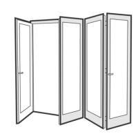 China Bronze Double Glazed Bifolding Doors , Tempered Glass Aluminum Screen Door for sale