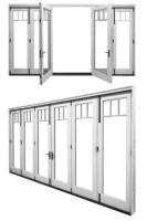 China Bronze Double Glazed Bifolding Doors , Tempered Glass Aluminum Screen Door for sale