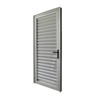 China White Color Surface Glass Louver Doors , Aluminium Frame French Doors ISO14001 for sale