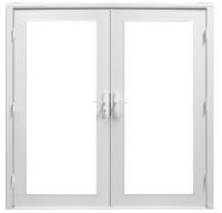 China Oxidation Aluminum Left Hand Inswing French Patio Door Brushed Nickel for sale