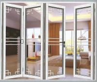 China Anodized Aluminium Folding Doors ,  4 Sash Aluminium Bifold Door for sale