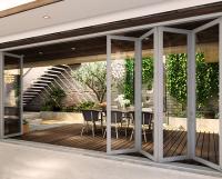 China Anodized Aluminium Folding Doors ,  4 Sash Aluminium Bifold Door for sale