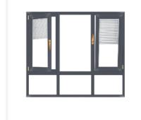 China Thermal Break Aluminum Casement Windows , Anodized Wooden Double Glazed Windows for sale