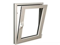 China Tempered Safety Glass Aluminium Swing Window White Powder Coated Color for sale