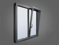 China Tempered Safety Glass Aluminium Swing Window White Powder Coated Color for sale