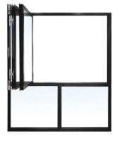 China Soundproof Aluminium Glass Folding Doors , Sunscreen Interior Sliding Windows for sale