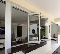 China White Anodized Aluminum Folding Windows One Fixed Two Folding With Crimsafe Mesh for sale