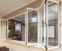 China White Anodized Aluminum Folding Windows One Fixed Two Folding With Crimsafe Mesh for sale