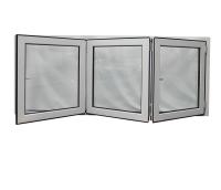 China White Anodized Aluminum Folding Windows One Fixed Two Folding With Crimsafe Mesh for sale