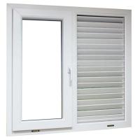 China KLUK Aluminium Glass Louvers Window , Shutters With Integrated Blackout Blinds for sale